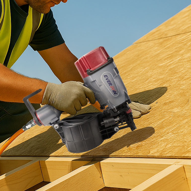 2-1/2 in Coil Nailer with Depth Adjustment PN65M-DOD - Everwin Pneumatic